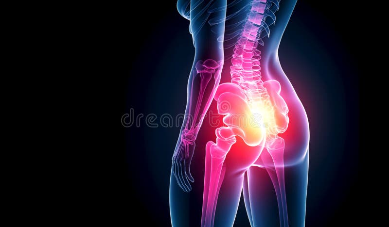 Pain in Lower Back. Correct Kinesiology Taping Stock Vector ...