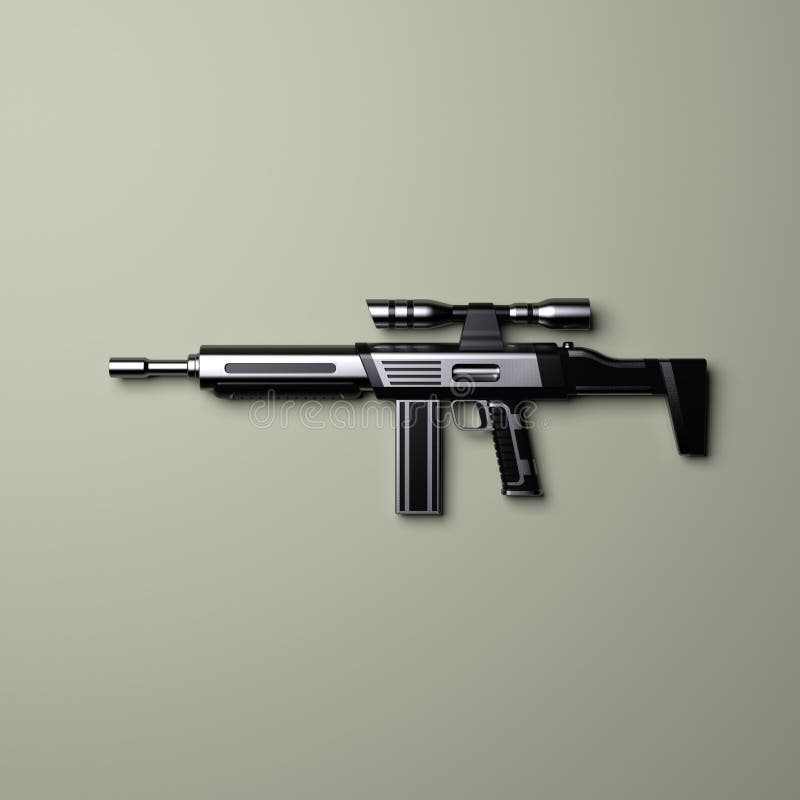 3D-illustration of a Sci-fi Rifle Weapon Stock Illustration ...