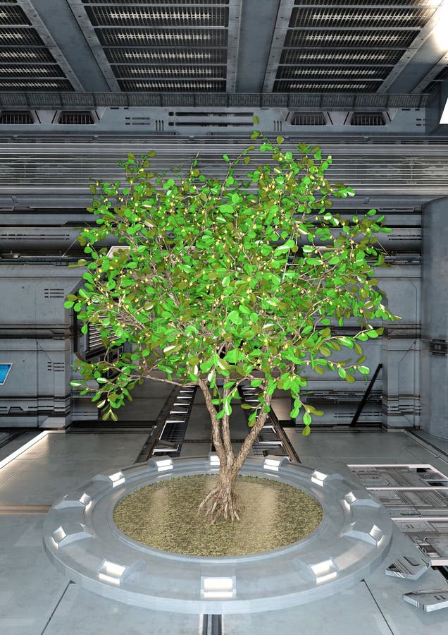 3D Rendering Space Ship Indoor Stock Illustration - Illustration of ...