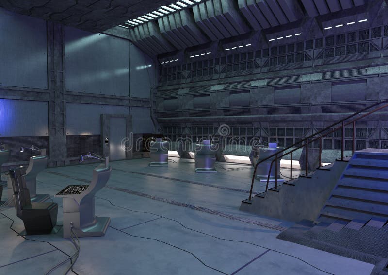 3D Rendering Teleportation Room Stock Illustration - Illustration of ...