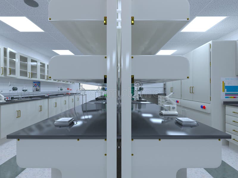 3D Rendering of Science Room Stock Illustration - Illustration of ...