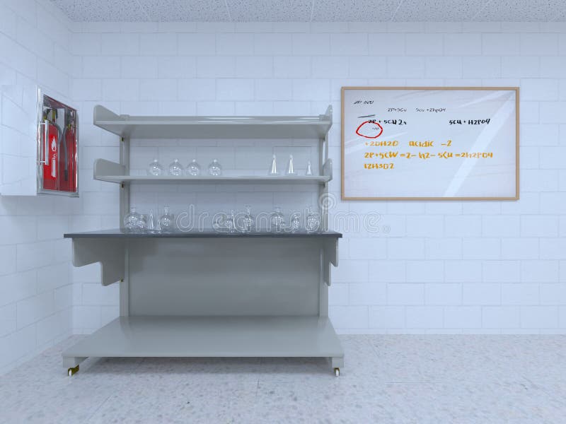 3D Rendering of Science Room Stock Illustration - Illustration of ...