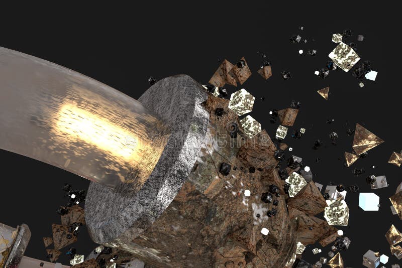 3d Rendering, Scientific Mechanical Ring in the Outer Space Stock ...