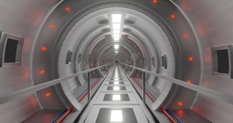 Loop Motion of Sci-fi Corridor. Stock Video - Video of cyberspace, move ...