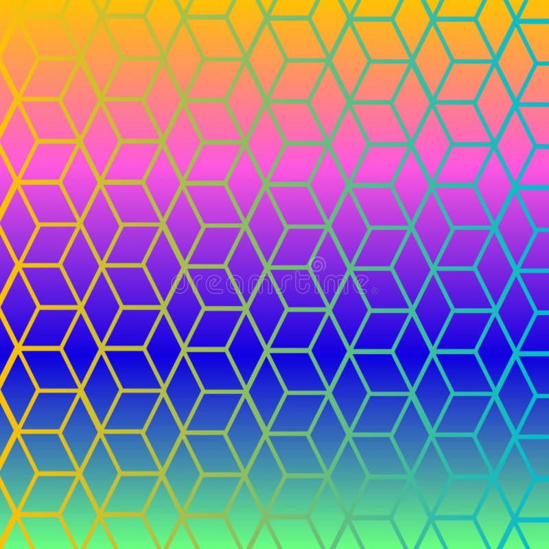 3d Rendering. Seamless Modern Light Blue Hexagonal Cube Pattern ...