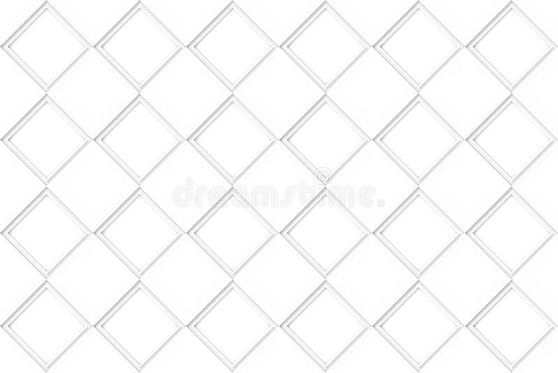 3d Rendering. Seamless Modern White Diagonal Square Pattern Tiles Wall ...