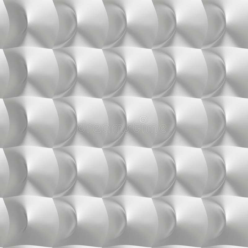 3D Rendering Seamless Texture. White Abstract Geometric Pattern ...