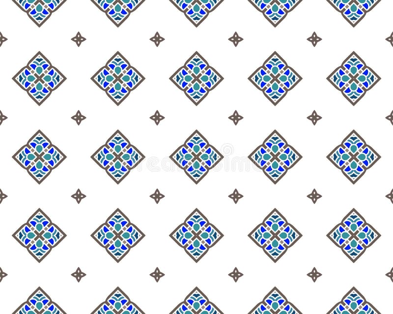 3d Rendering of Seamless Tile Pattern Stock Illustration - Illustration ...