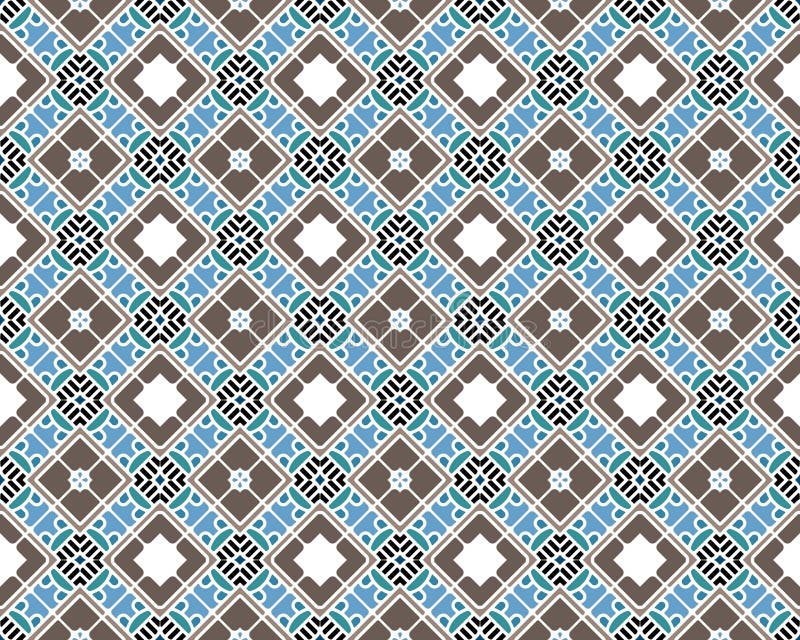 3d Rendering of Seamless Tile Pattern Stock Illustration - Illustration ...