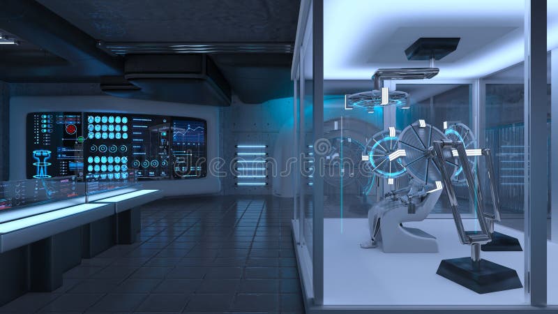3D CG Rendering of Secret Headquarters Stock Illustration ...