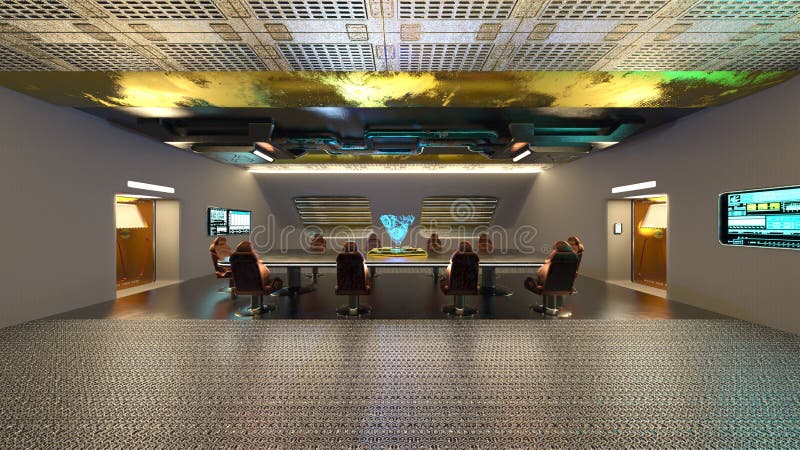 3D Rendering of Secret Headquarters Stock Illustration - Illustration ...