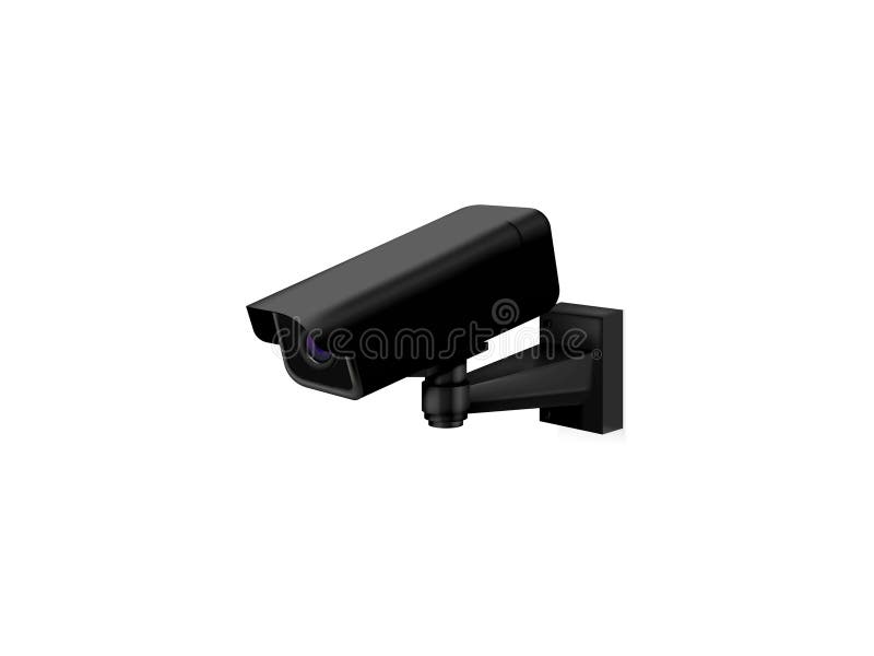 3D Rendering of a Security Camera Providing Nighttime Surveillance. 3D ...