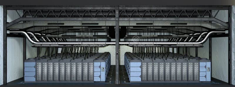 3D server farm stock illustration. Illustration of host - 68354