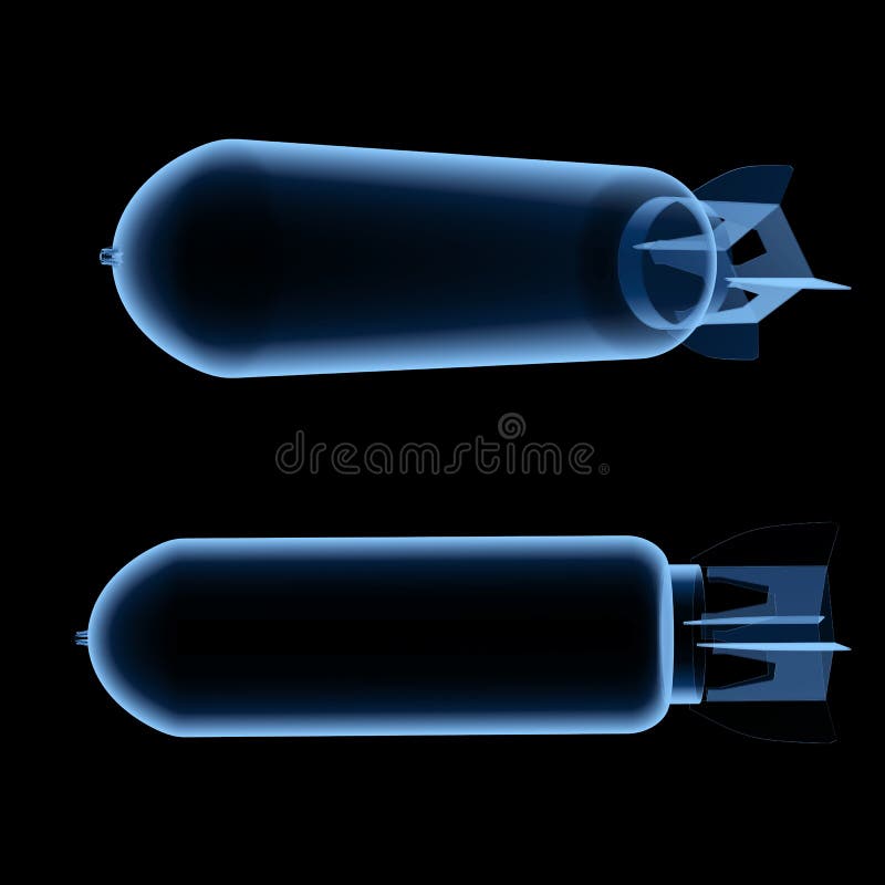 Set of Missiles or Nuclear Bombs X-ray Stock Illustration ...