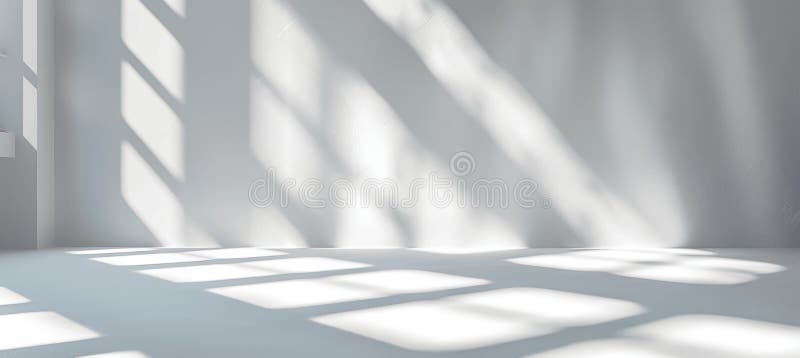 3D Rendering of Shadow Rays on White Wall Background Stock Illustration ...