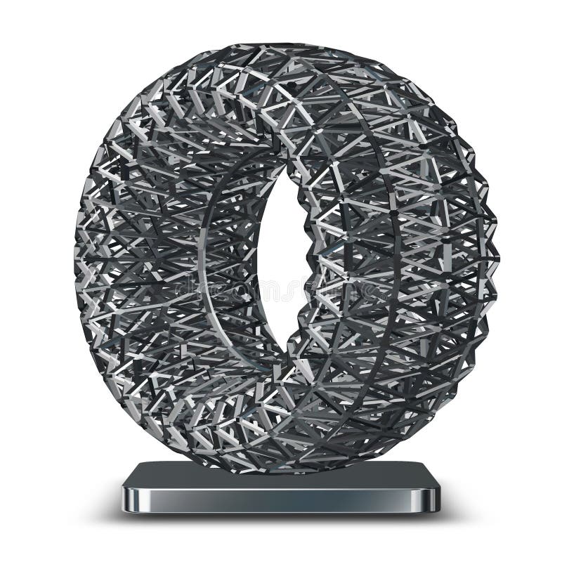 3D Render, Silver Shape, Background, Geometric Figure, Unique Design ...