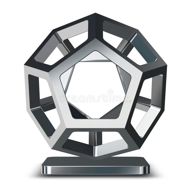 Silver Shape, 3D Render, Unique Design, Background, Geometric Figure ...