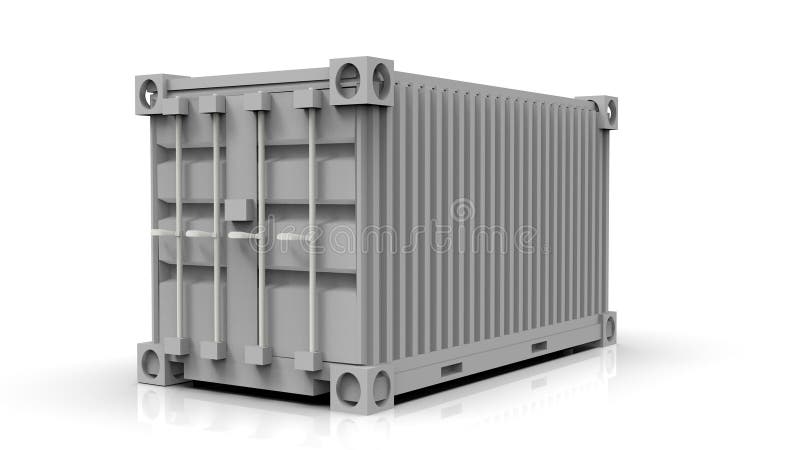 3d Rendering of a Two Shipping Cargo Containers Stock Illustration ...