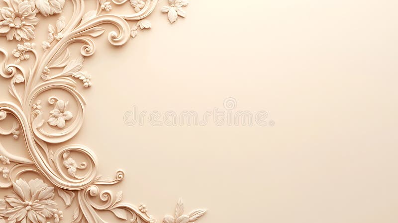 Elegant Floral Scrollwork Design Background Stock Illustration ...