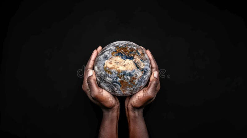 Global Unity: Hands Holding Earth on Earth Day - 3D Rendering with ...