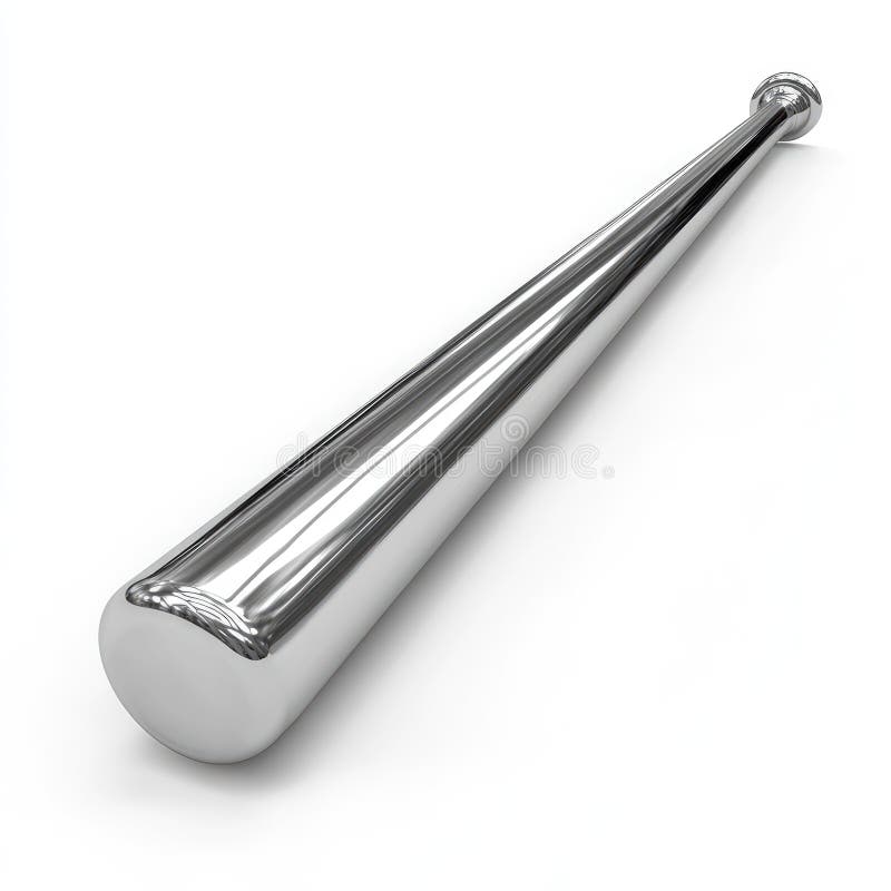 Chrome Baseball Bat stock illustration. Illustration of electronics ...