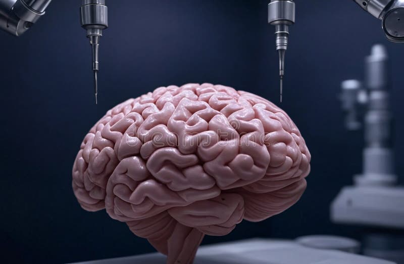 3D Brain Bioprinting Technology in Medical Research Lab Stock ...