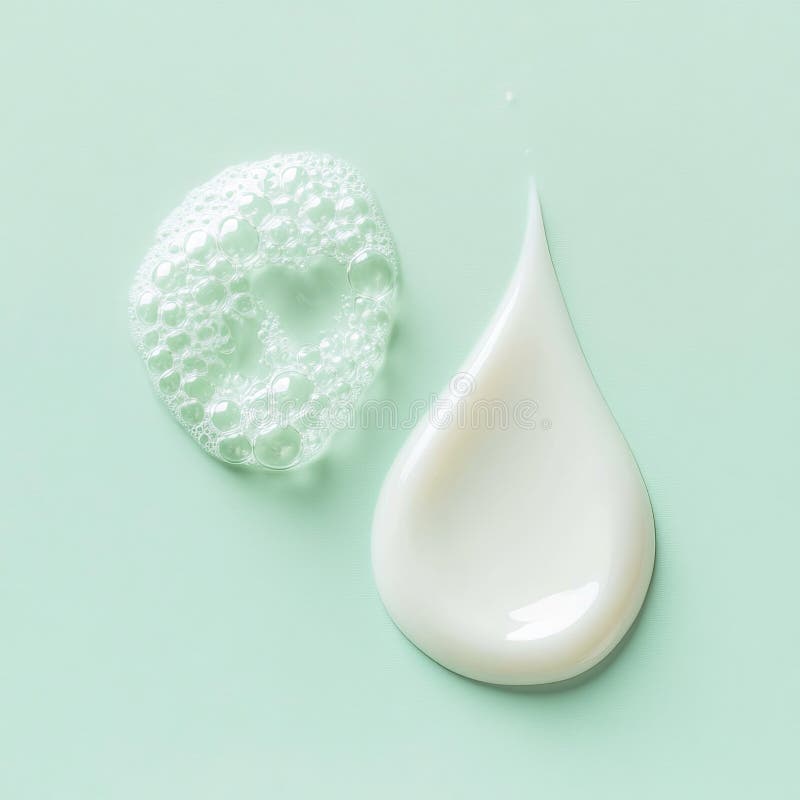 A 3D Rendering Showing a Moisturizer, Face Serum Bubble Texture on ...