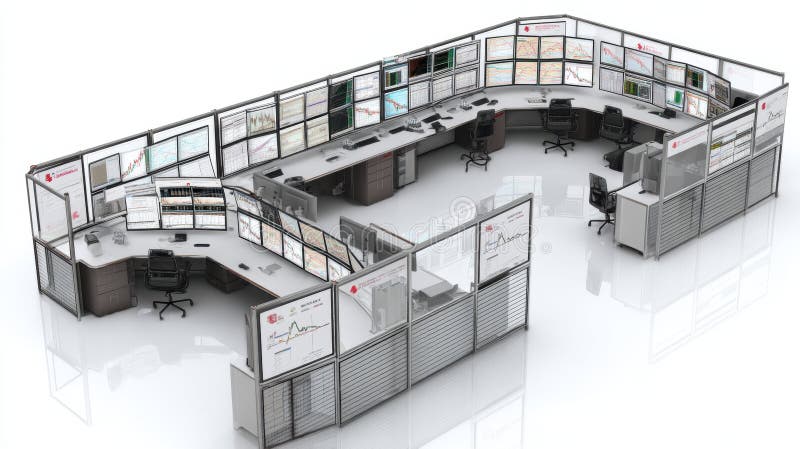 AI-Generated Trading Room Design Stock Illustration - Illustration of ...