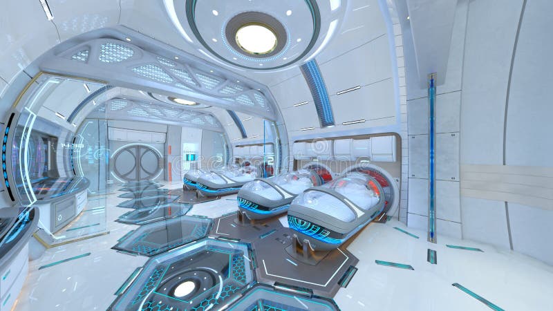 3D Rendering of the Sickbay in the Spaceship Stock Illustration ...