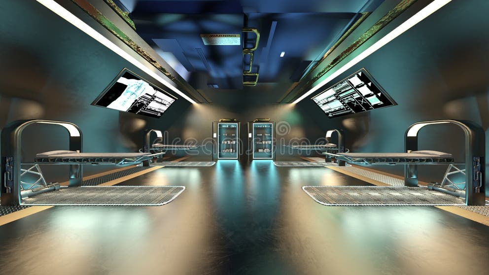 3D Rendering of the Sickbay in the Spaceship Stock Illustration ...