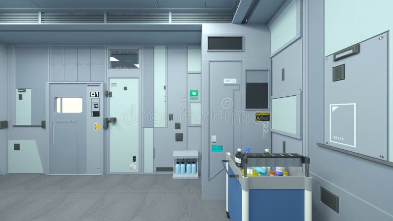 3D Rendering of the Sickbay in the Spaceship Stock Illustration ...