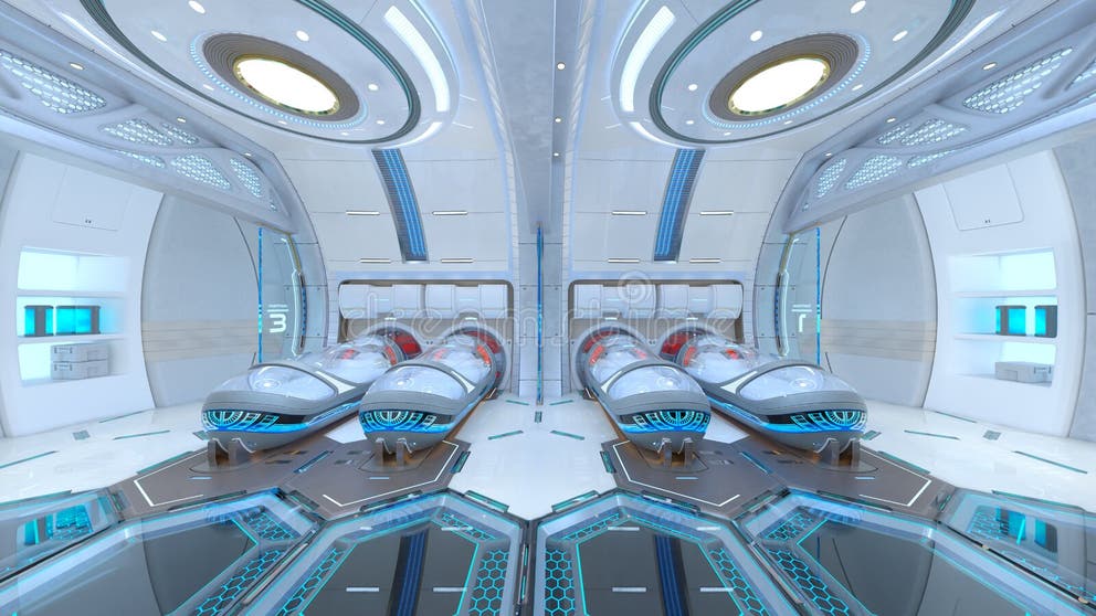 3D Rendering of the Sickbay in the Spaceship Stock Illustration ...