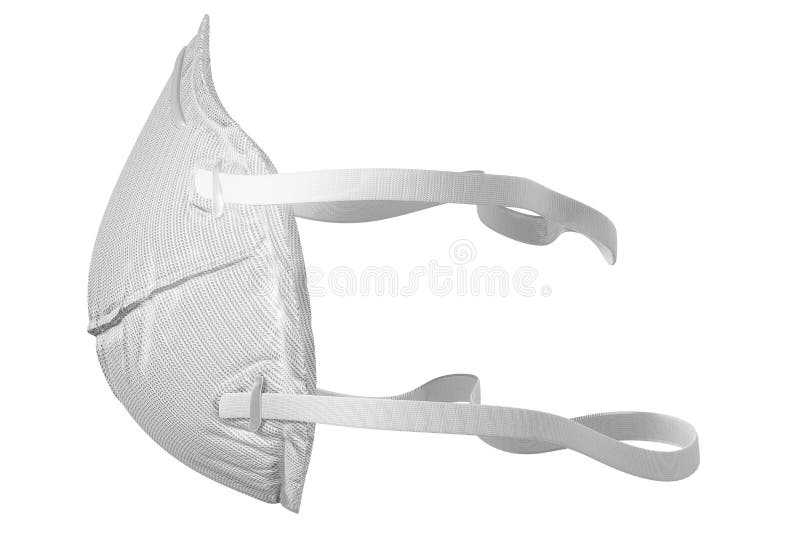 3d Rendering Side View of Protective Face Mask Isolated on White ...