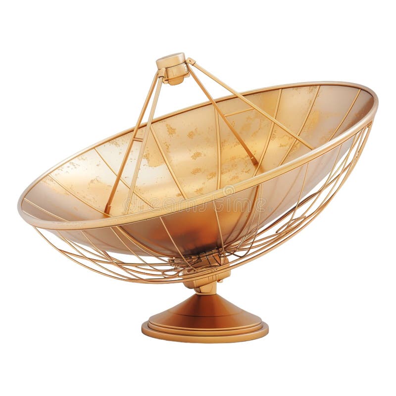3D Rendering of a Signal Receiver Dish on Transparent Background - Ai ...
