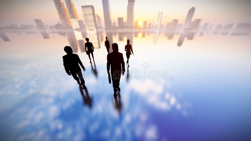 Reflection of Man Walking through Rain Puddle. Generative AI Stock ...