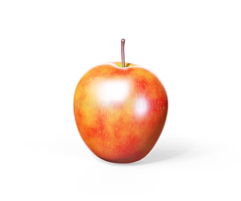 3d Rendering Silver Apple.High Resolution 3d Render Stock Illustration ...