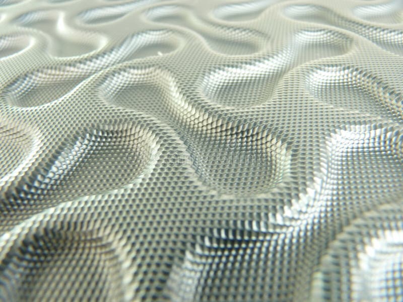3D Rendering of a Silver Metal Surface with Decorative Patterns and ...