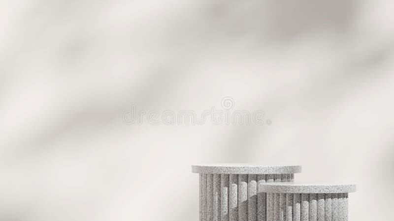 3d Rendering of Simple Minimal Podium Pillar Granite Texture Mockup ...