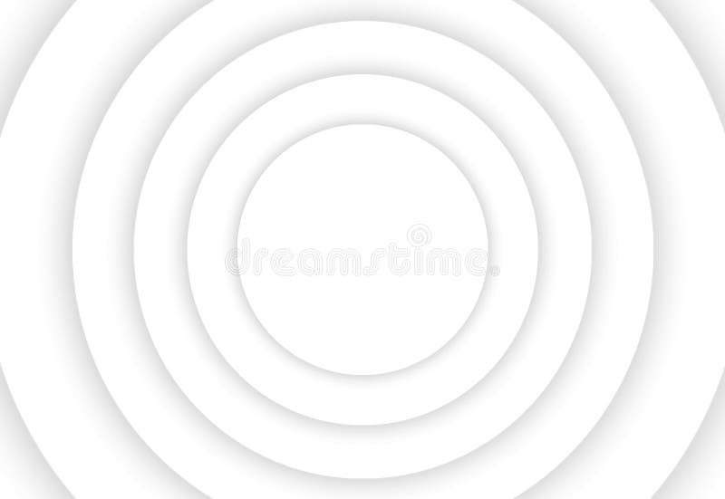 3d Rendering. Simple White Circle Paper Layer Art Wall Background ...