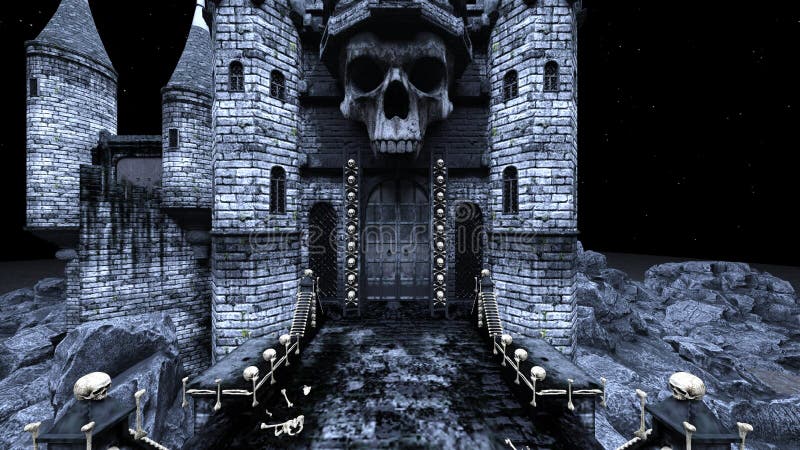 3D Rendering of the Skeleton Castle Stock Illustration - Illustration ...