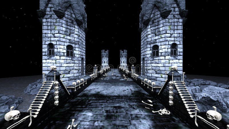 3D Rendering of the Skeleton Castle Stock Illustration - Illustration ...