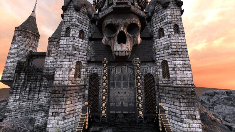 3D Rendering of the Skeleton Castle Stock Illustration - Illustration ...