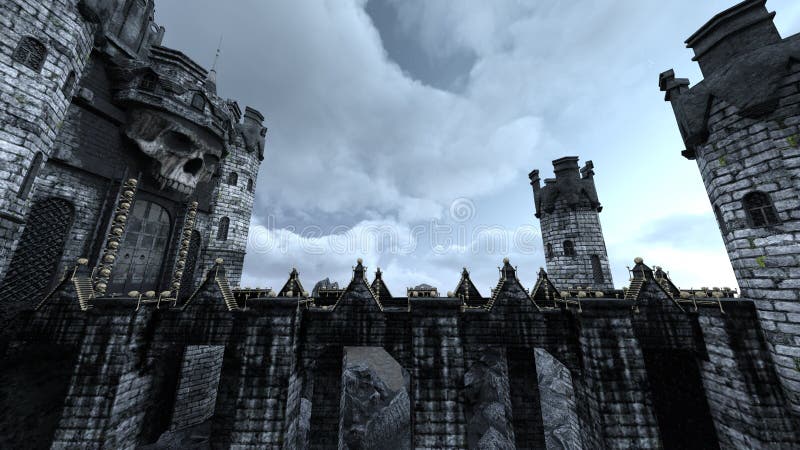 3D Rendering of the Skeleton Castle Stock Illustration - Illustration ...