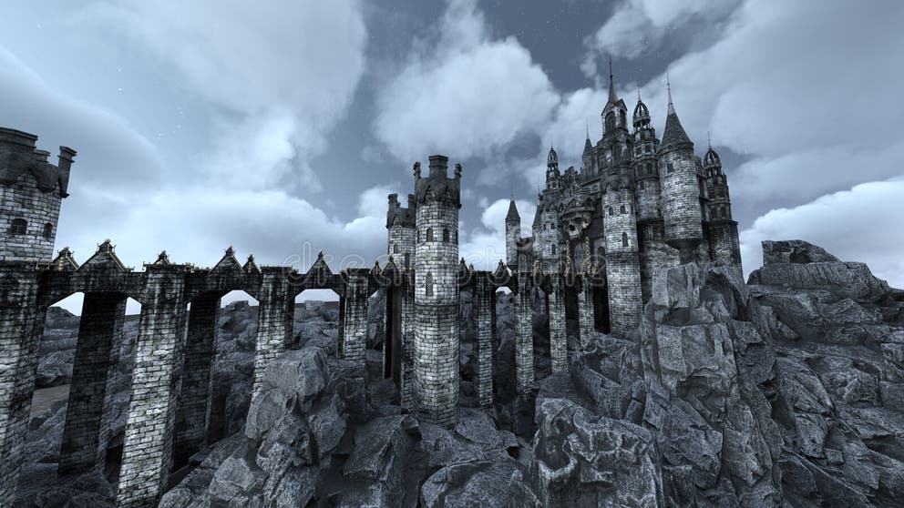 3D Rendering of the Skeleton Castle Stock Illustration - Illustration ...