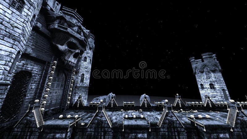 3D Rendering of the Skeleton Castle Stock Illustration - Illustration ...