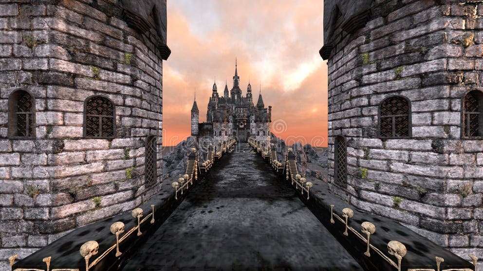 3D Rendering of the Skeleton Castle Stock Illustration - Illustration ...