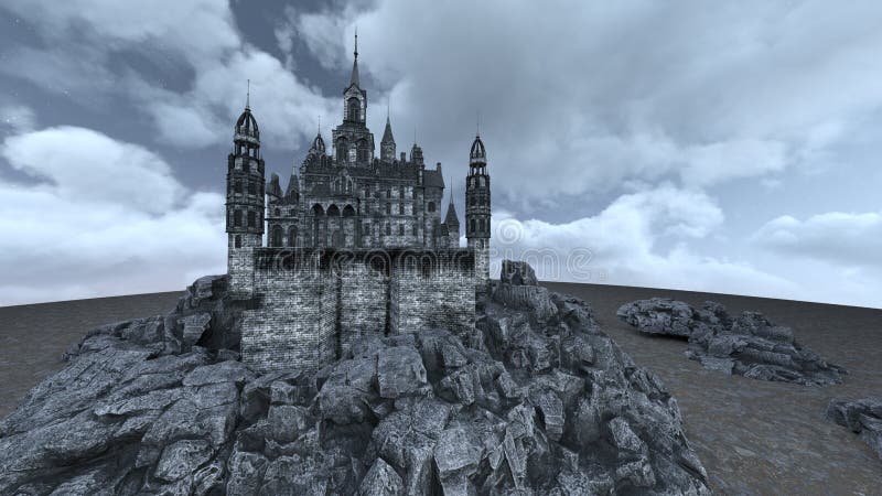 3D Rendering of the Skeleton Castle Stock Illustration - Illustration ...