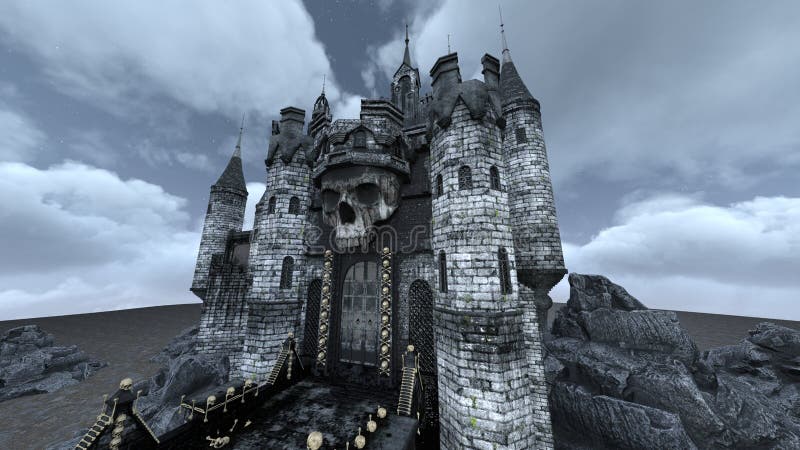 3D Rendering of the Skeleton Castle Stock Illustration - Illustration ...