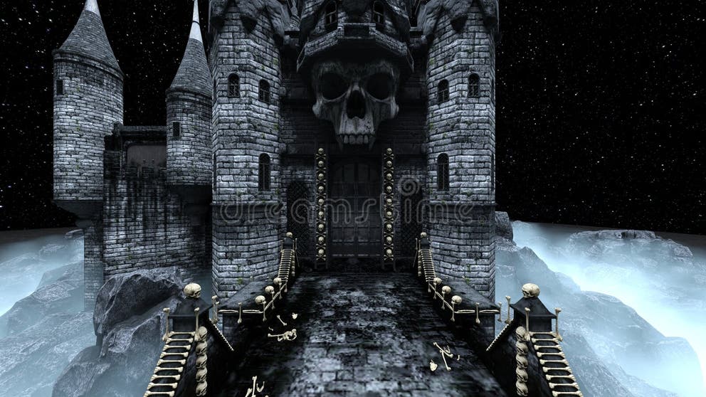 3D Rendering of the Skeleton Castle Stock Illustration - Illustration ...