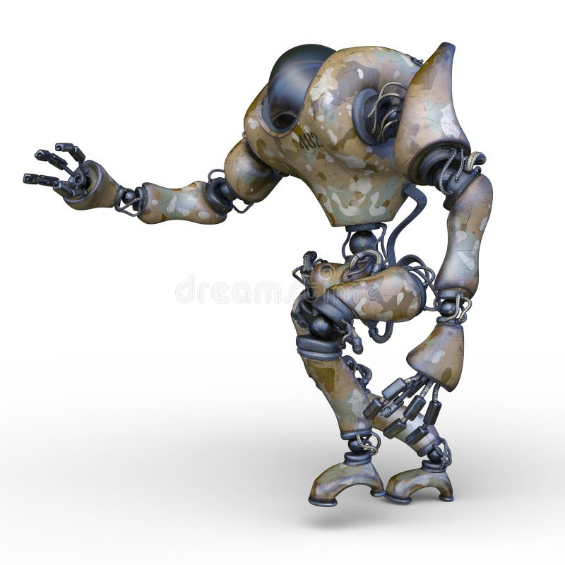 3D Rendering of a Skeleton-faced Monster Stock Illustration ...